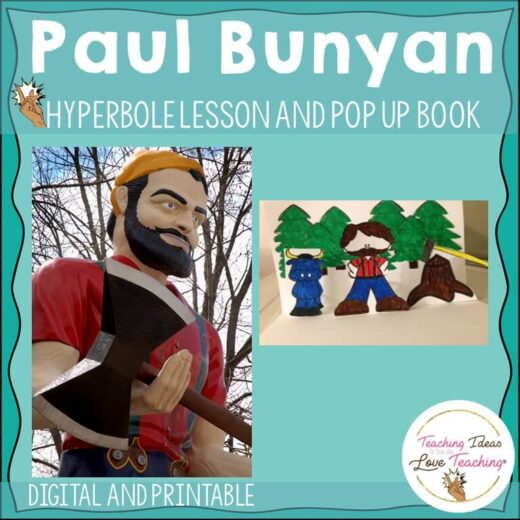Paul Bunyan - Tall Tale Activities on Hyperbole | Distance Learning ...