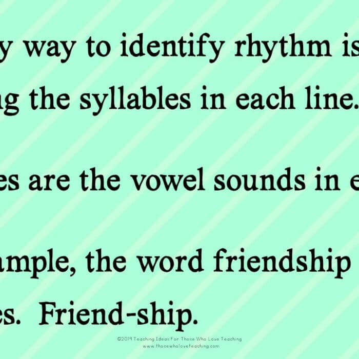Understanding Rhythm in Poetry and Song - Teaching Ideas For Those Who ...