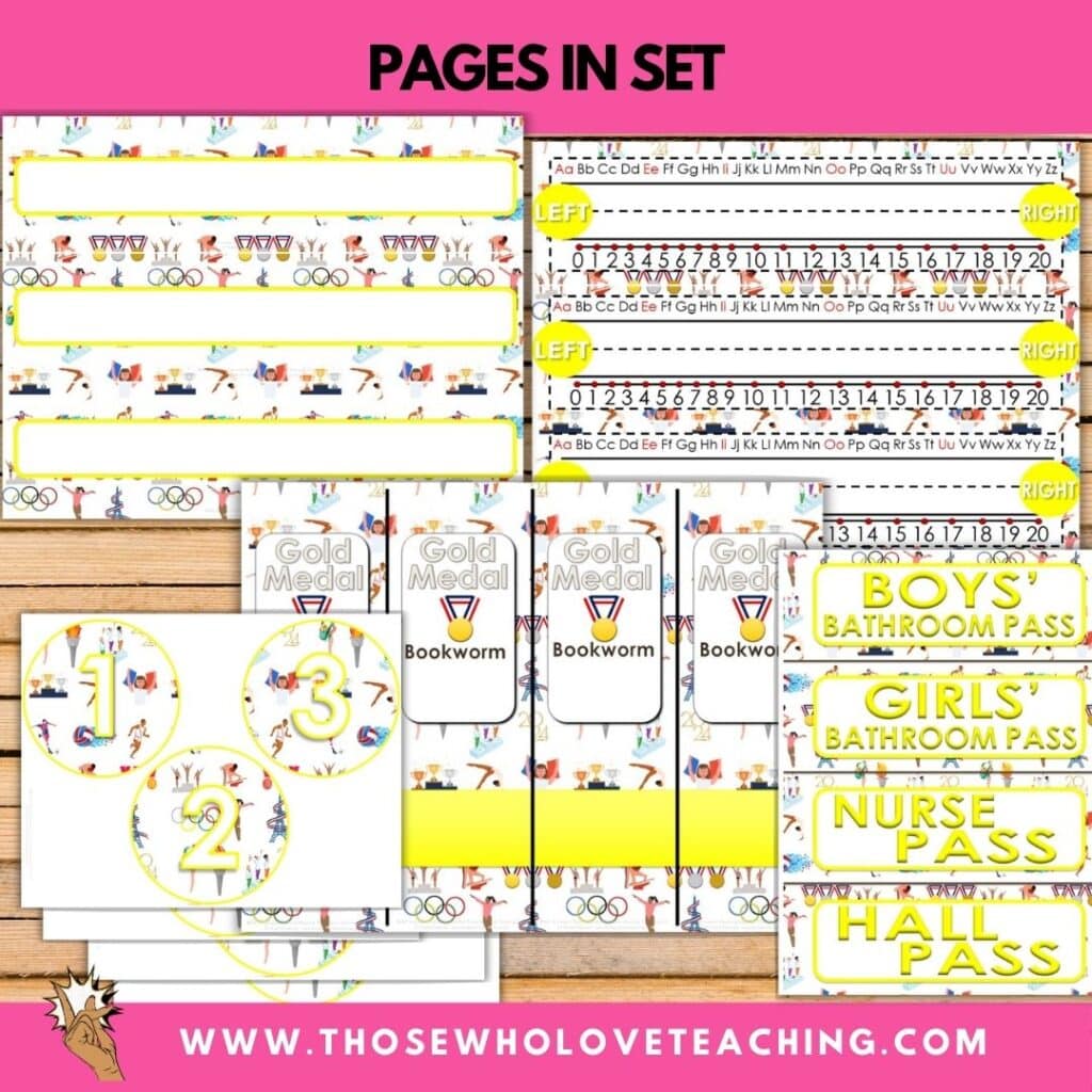 2024 Summer Olympics Desk Name Plates, Labels, Hall Passes & More ...